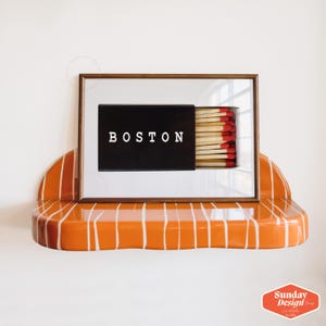 Boston City Matchbox Print, Boston Poster, Modern Wall Decor, City ...