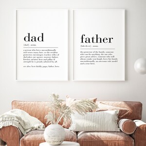 Dad Definition Print Dad Gifts Dad Definition Poster - Etsy