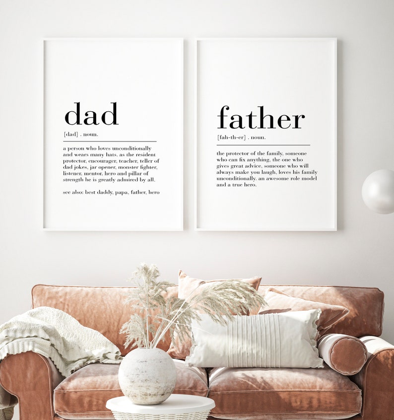 Dad Definition Print Dad Gifts Dad Definition Poster - Etsy