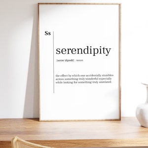 Serendipity Definition Print, Serendipity, Serendipity Print ...
