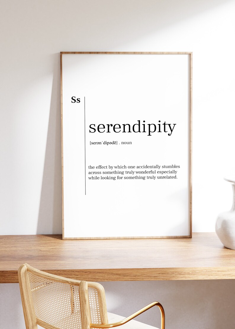 Serendipity Definition Print Serendipity Serendipity Print - Etsy