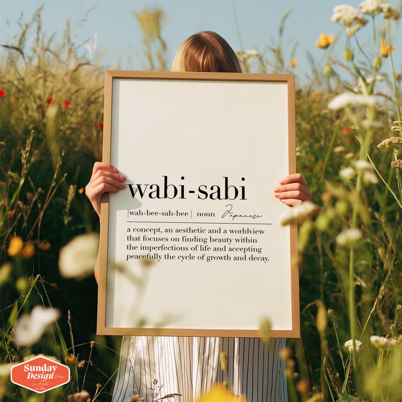 Wabi Sabi Definition Poster, Japanese Print, Nordic Print, Wabi Sabi ...