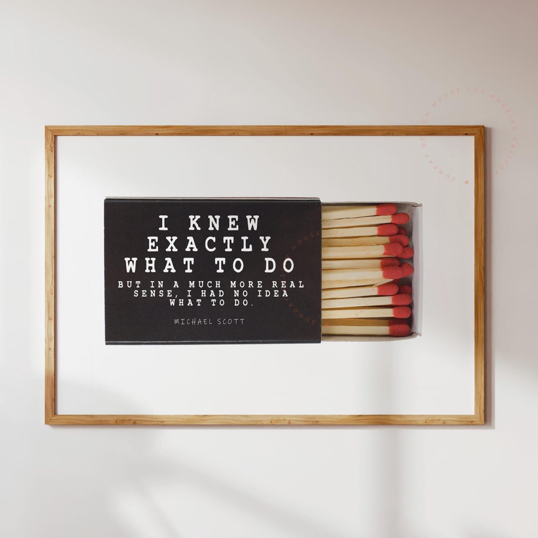 Michael Scott Matchbox Quote, the Office TV Show, Printable Wall Art, I ...
