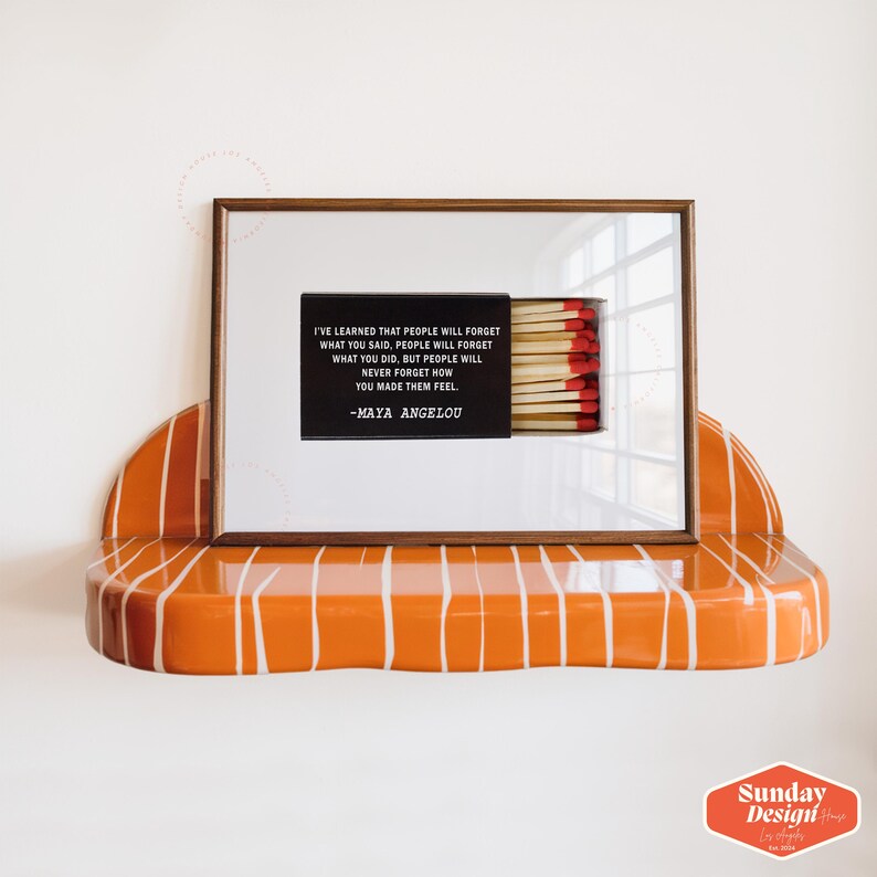 Maya Angelou Quote Print, Inspirational Wall Art, Minimalist Black and ...