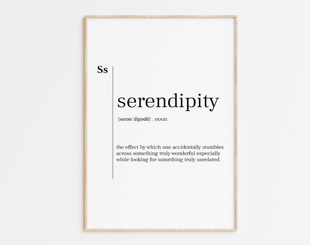 Serendipity Definition Print, Serendipity, Serendipity Print ...