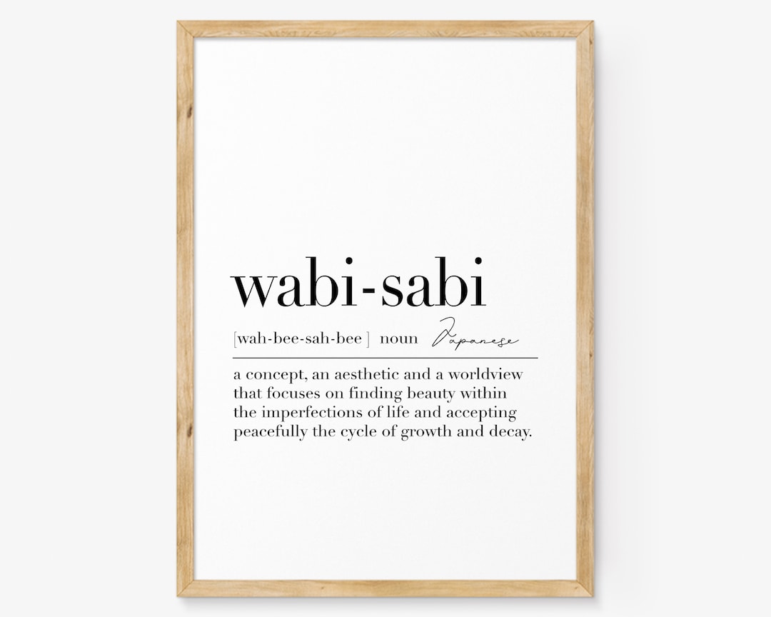 Wabi Sabi Definition Print, Japanese Poster, Nordic Print, Wabi Sabi ...