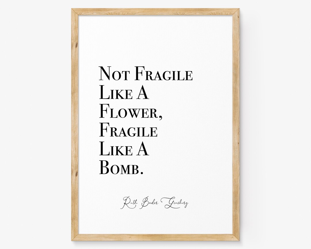 Ruth Bader Ginsburg Quote, Feminism Print, Inspirational Wall Art, RBG ...