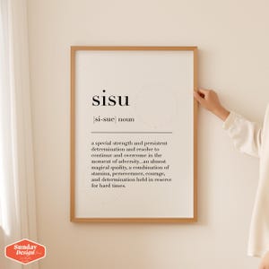 Sisu Definition Print, Sisu Print, Sisu Poster, Sisu Sign, Sisu Gift ...