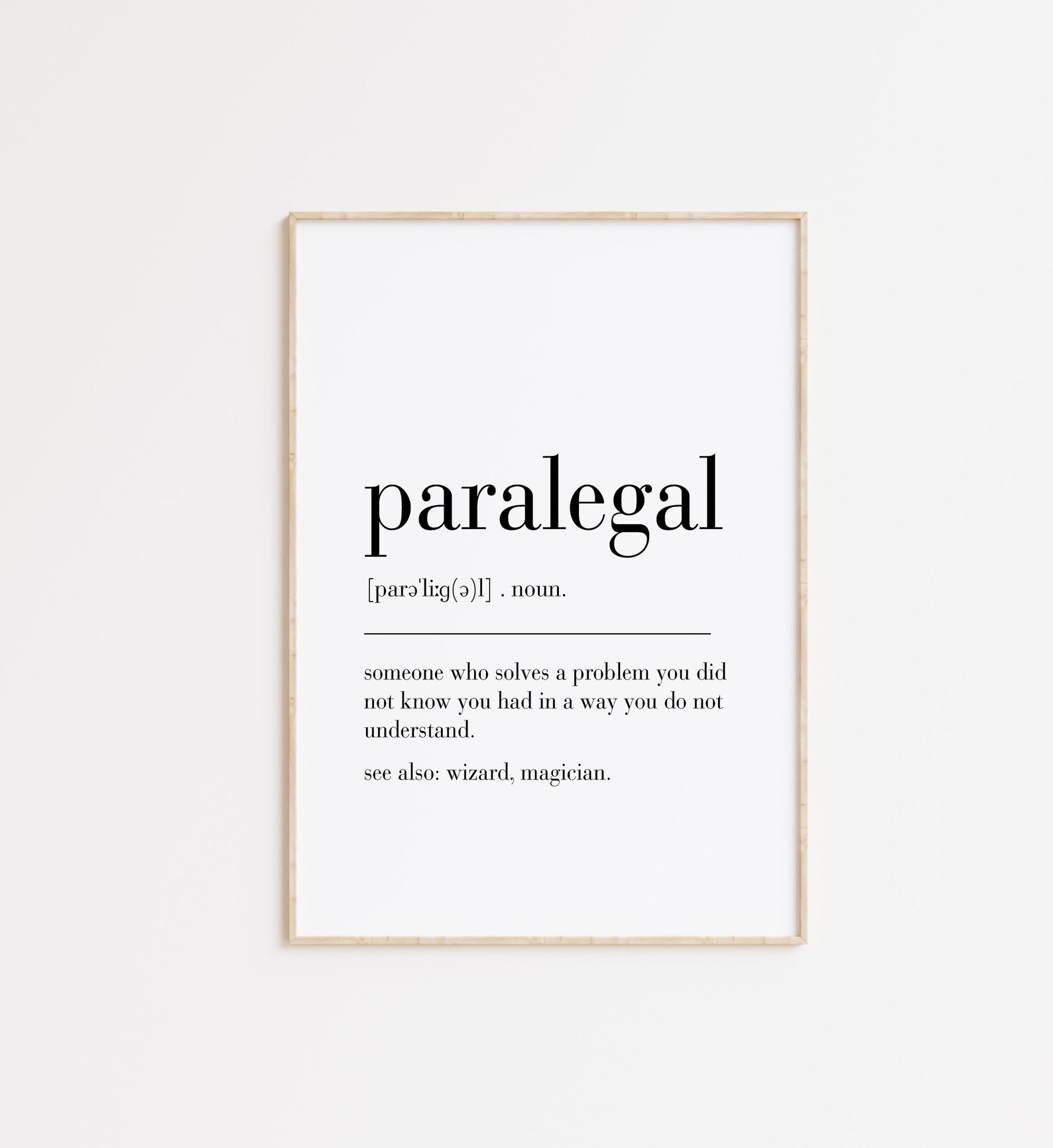 Paralegal Definition Print Lawyer Gift Law Office Decor - Etsy