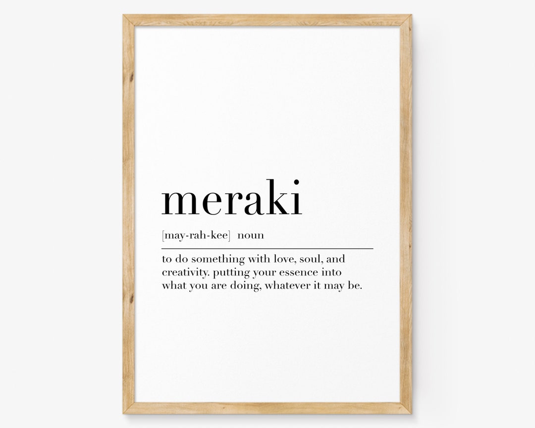 Meraki Definition Print, Greek Wall Art, Meraki Print, Meraki Poster ...