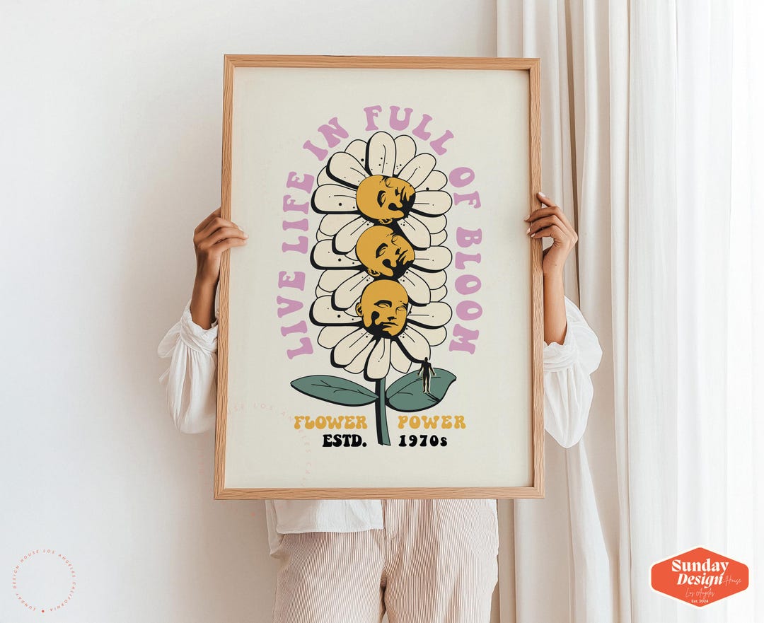 Floral Wall Decor, Flower Art Print, Boho Printable Art, Flower Market ...