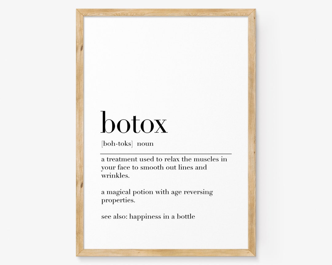 Botox Definition Print, Botox, Botox Quote Poster, Botox Wall Decor ...