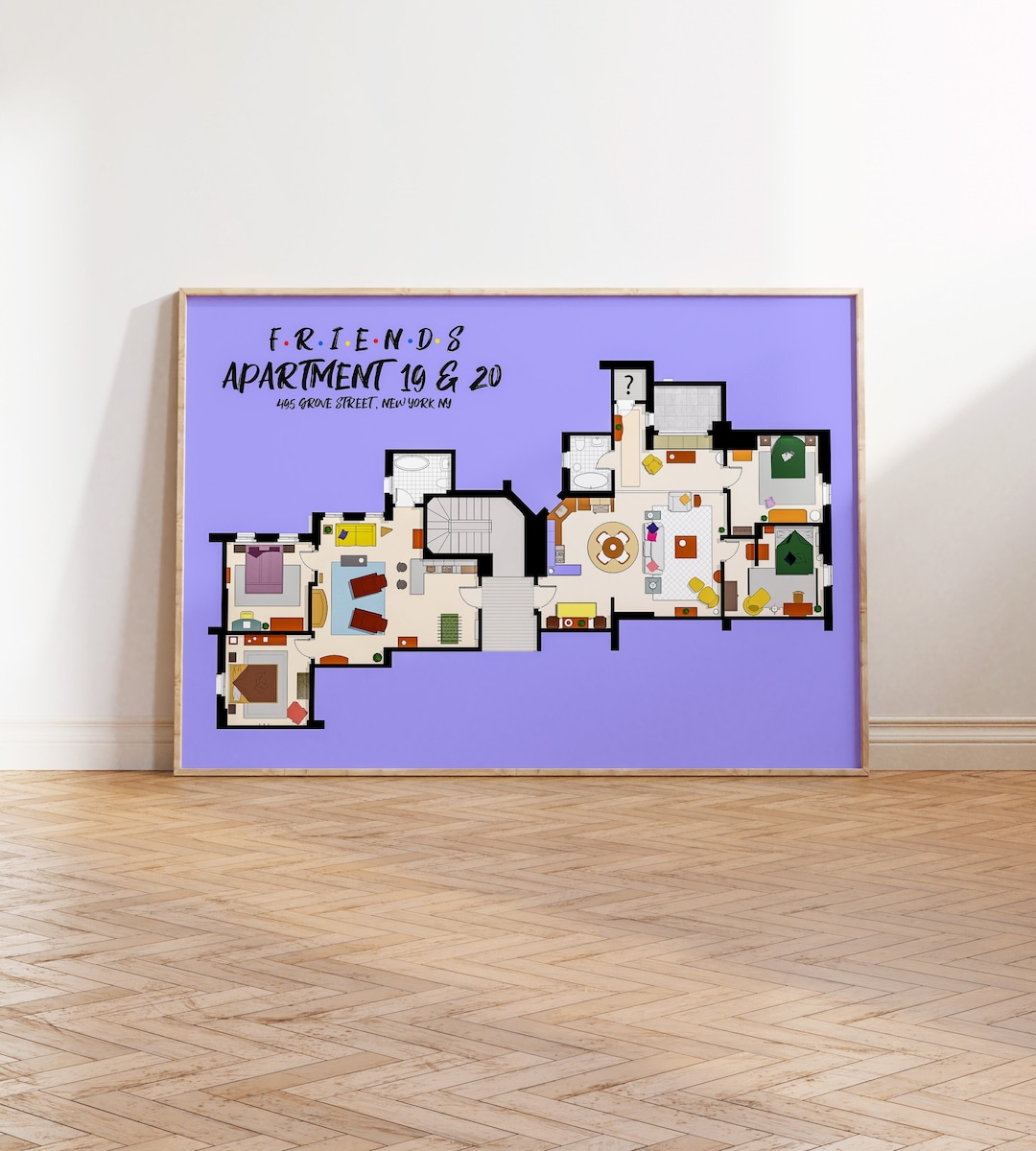 Friends TV Show Apartment Floor Plan-friends TV Show Layout Friends ...