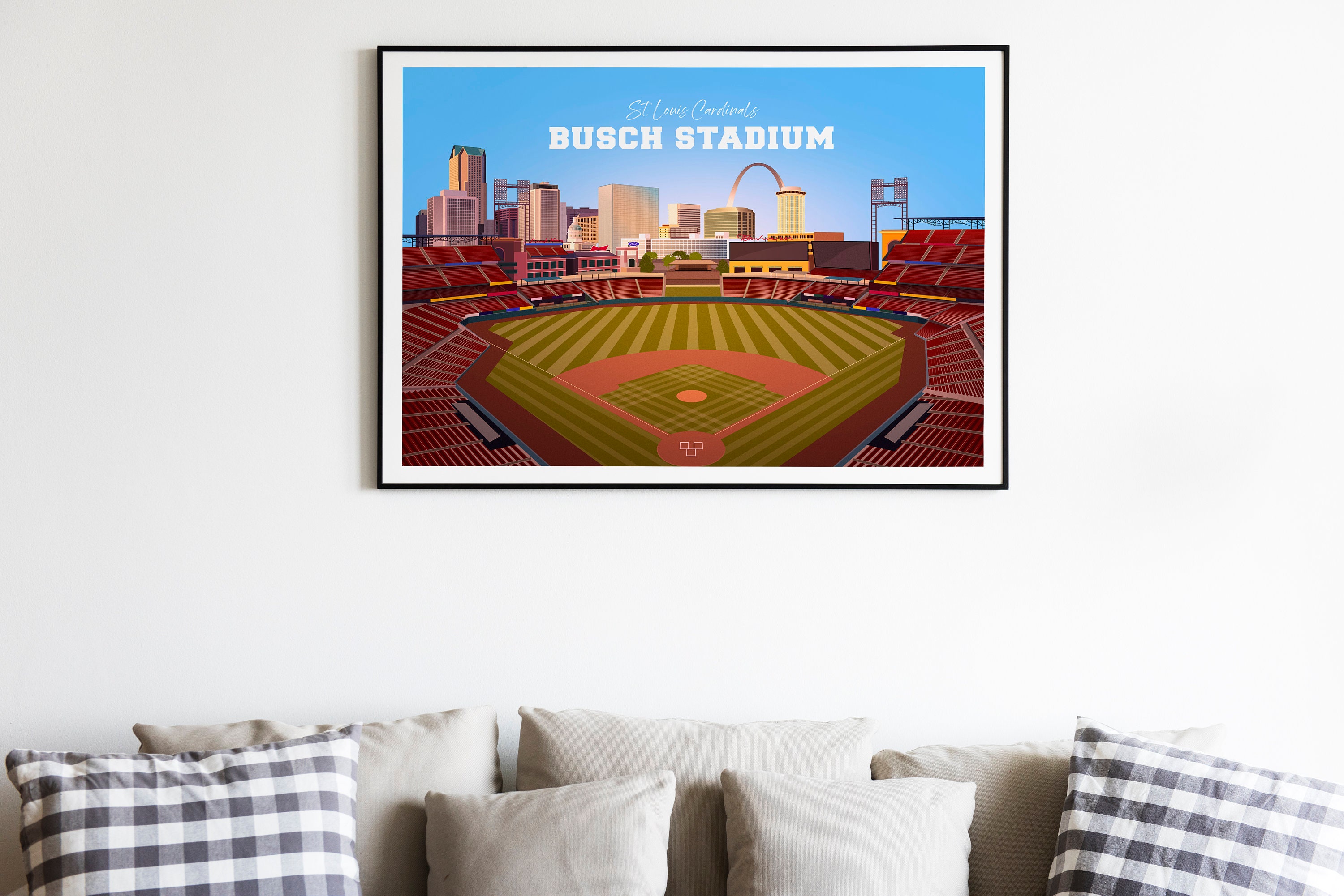 St. Louis Cardinals Busch Stadium Vintage Baseball Poster - Etsy
