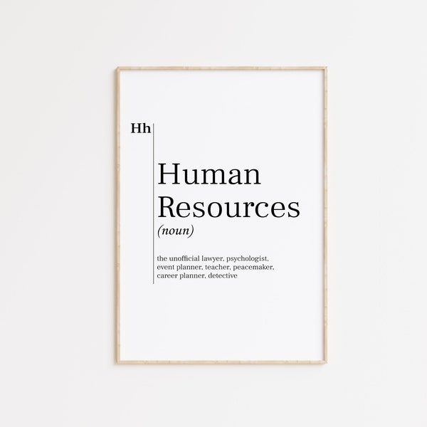 Human Resources Printable - Etsy
