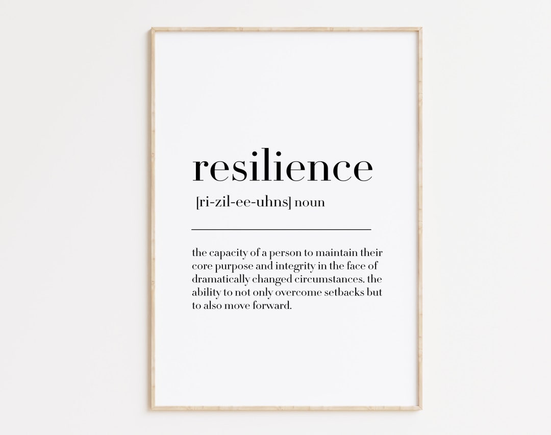 Resilienz, Resilienz Definition, Resilienz Schild, Resilienz Wand dekor ...