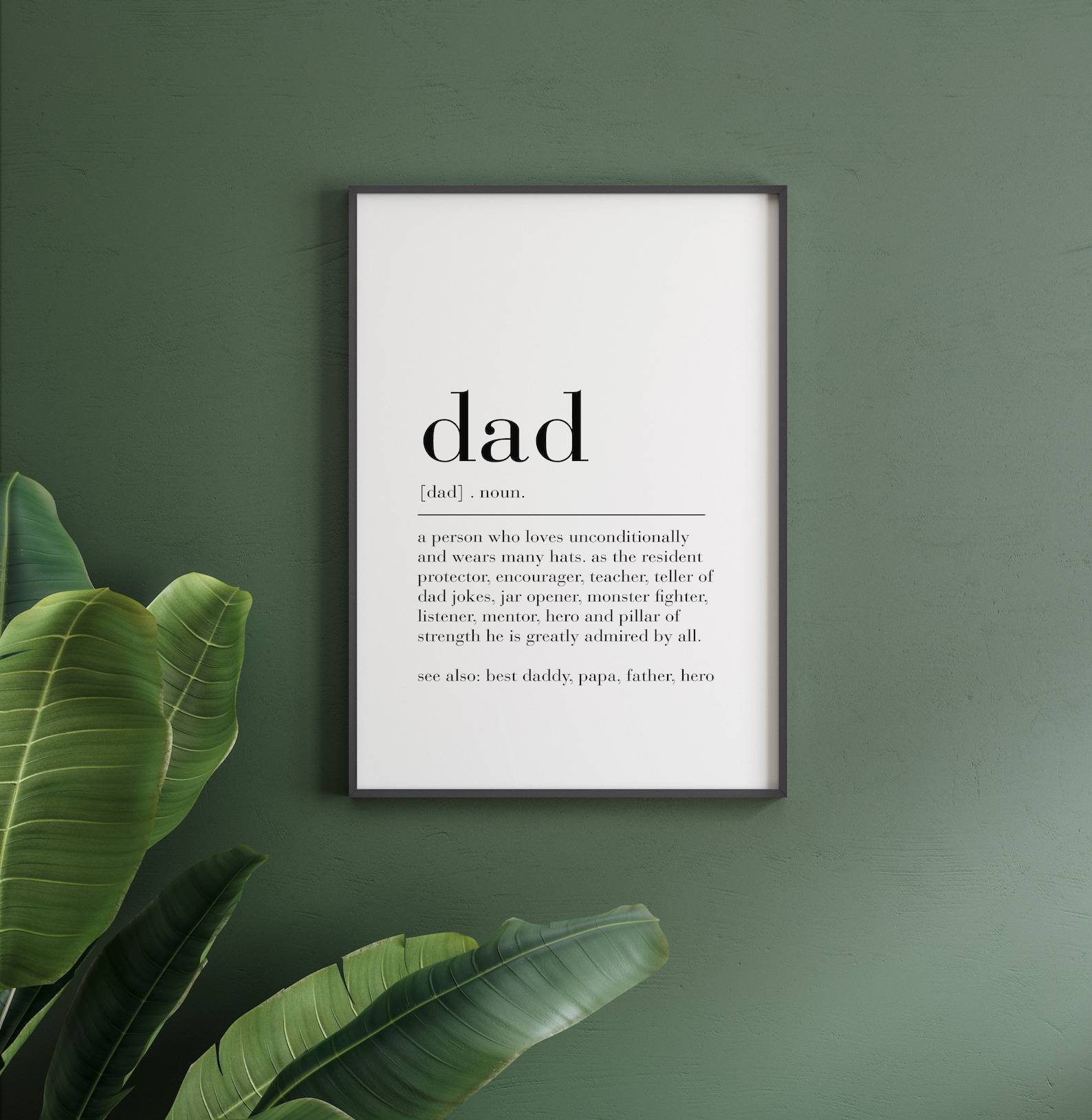 Dad Definition Print Dad Gifts Dad Definition Poster - Etsy