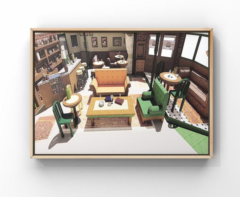 Friends TV Show Apartment Floor Plan Friends TV Show Layout | Etsy