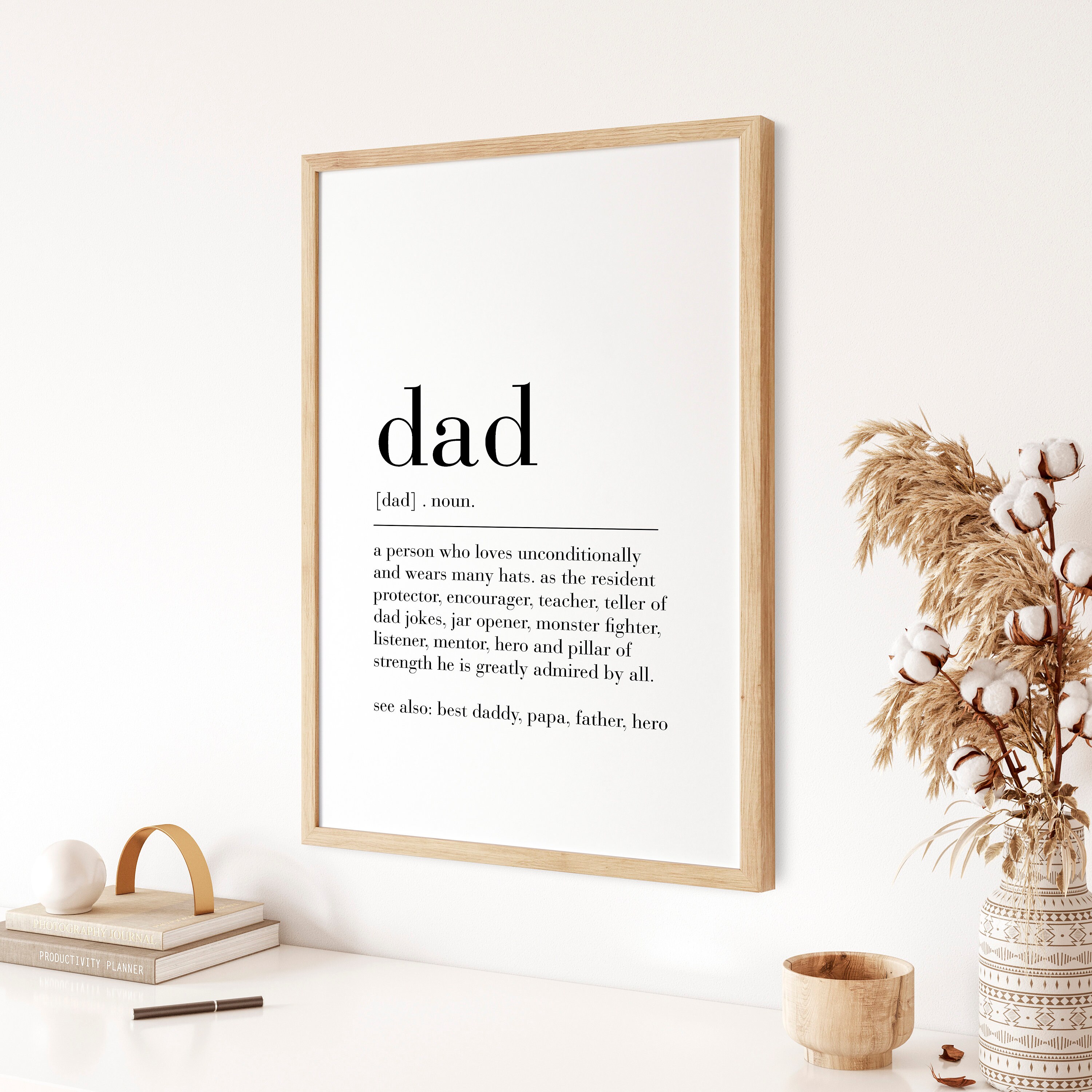 Dad Definition Print Dad Gifts Dad Definition Poster - Etsy
