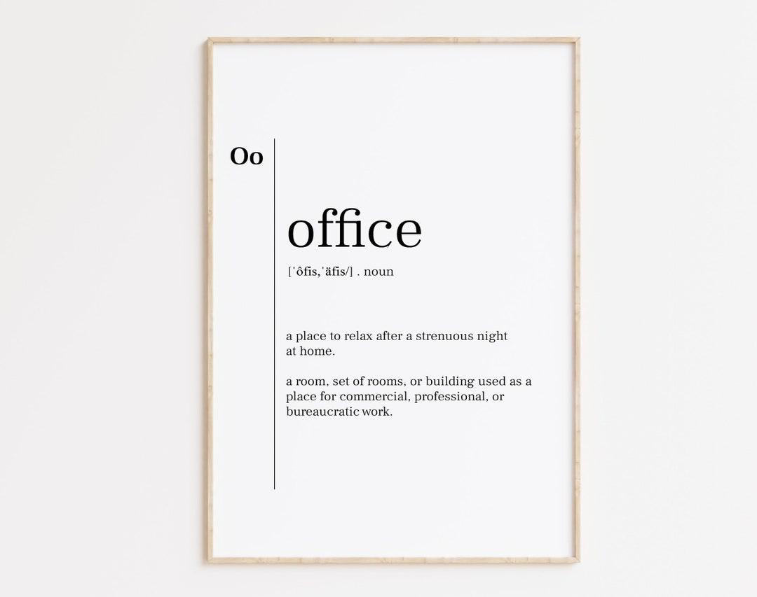 Office Print, Office Poster, Office Definition Print, Office Quote ...