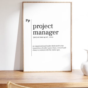 Project Manager Definition Print, Project Manager, Project Manager ...
