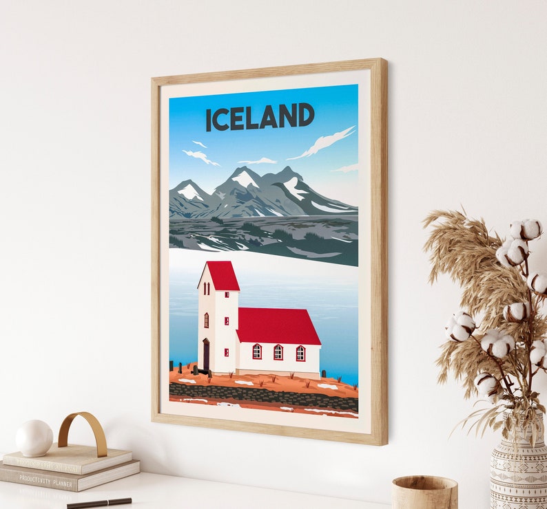 ICELAND Travel Poster Europe Poster Iceland Print Iceland | Etsy