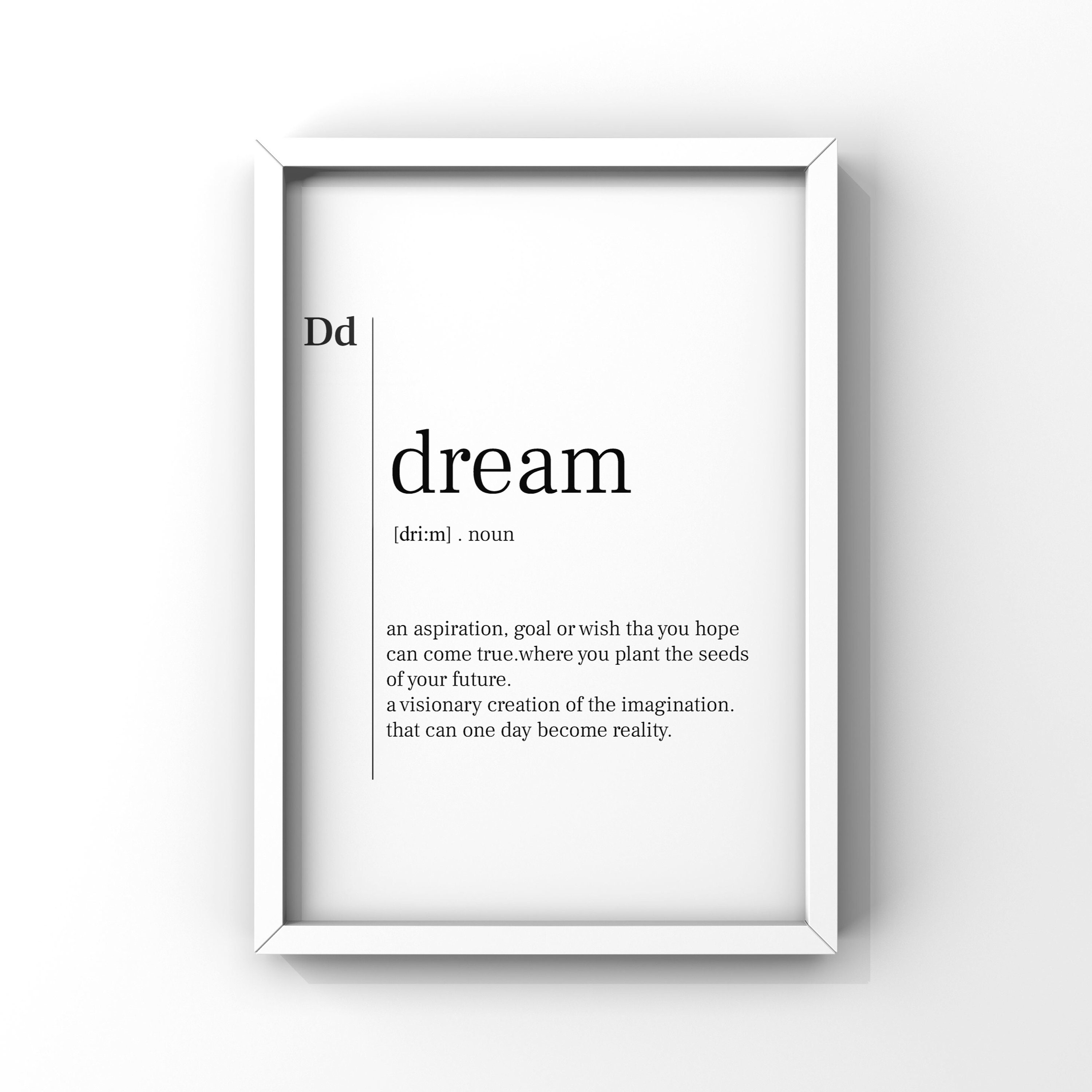 Dream DefinitionDream Definition PrintFunny Wall Art Etsy dream-definitiondream-definition-printfunny-wall-art-etsy