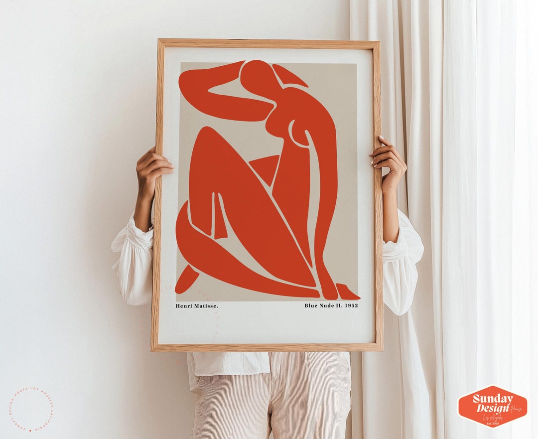 Henri Matisse Red Abstract Print, Matisse Minimalist Art Poster, Red ...