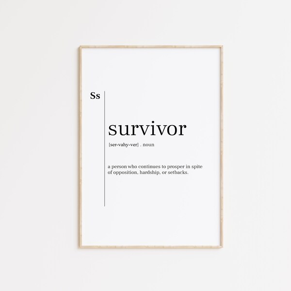 Survivor Print - Etsy