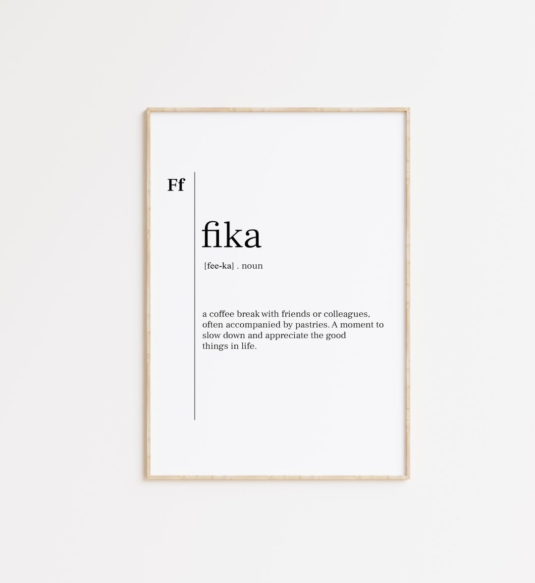 Fika Definition Print, Fika Definition, Fika, Fika Print, Fika Poster ...