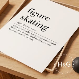 Figure Skating Print, Figure Skating Definition Poster, Figure Skating Wall Art, Quote Print ...