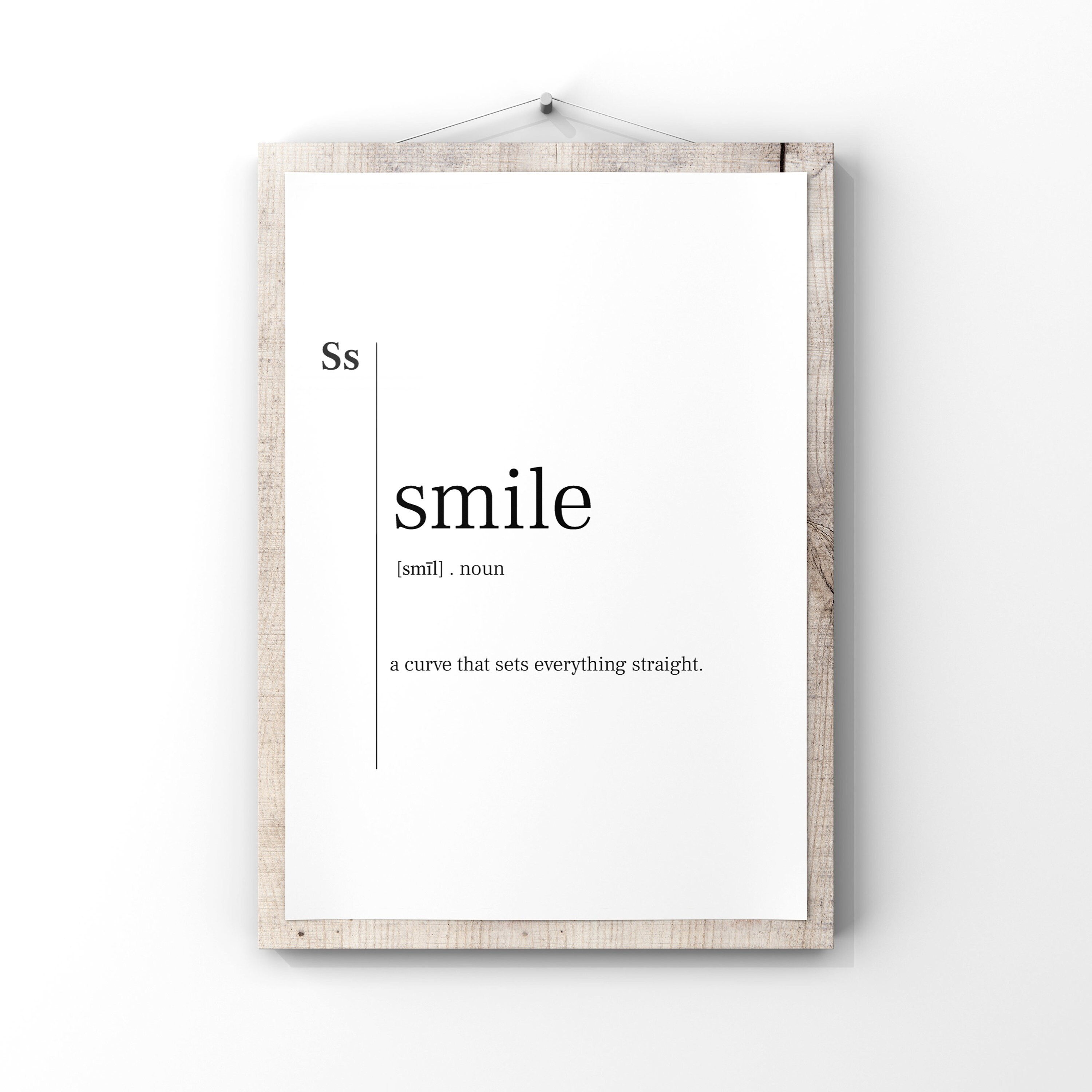 Smile Printdefinition Postersmile Definition Printnursery - Etsy