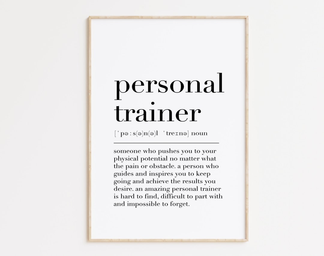 Personal Trainer, Personal Trainer Print, Personal Trainer Poster ...