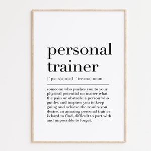 Personal Trainer, Personal Trainer Print, Personal Trainer Poster ...