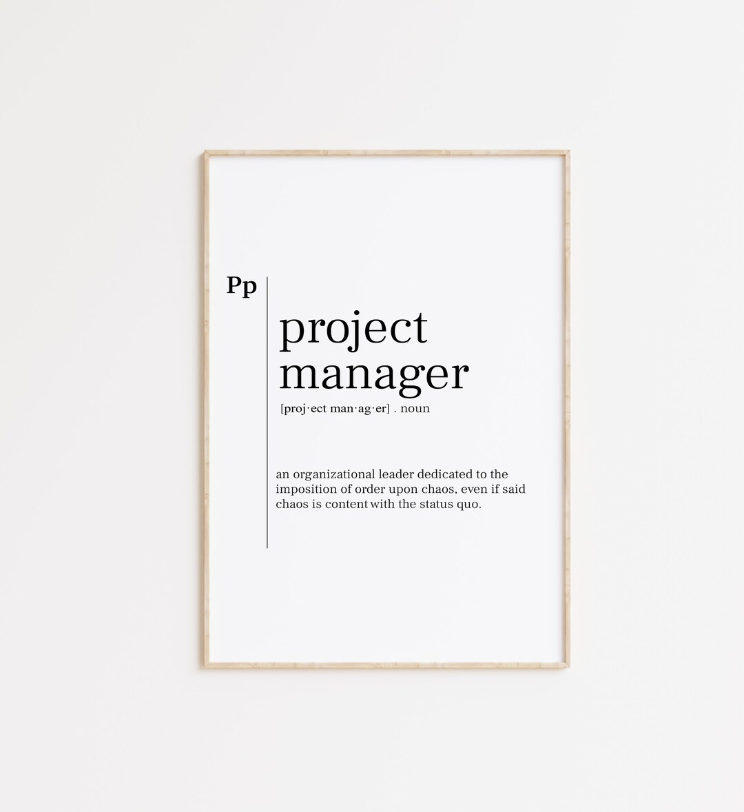 Project Manager Definition Print, Project Manager, Project Manager ...