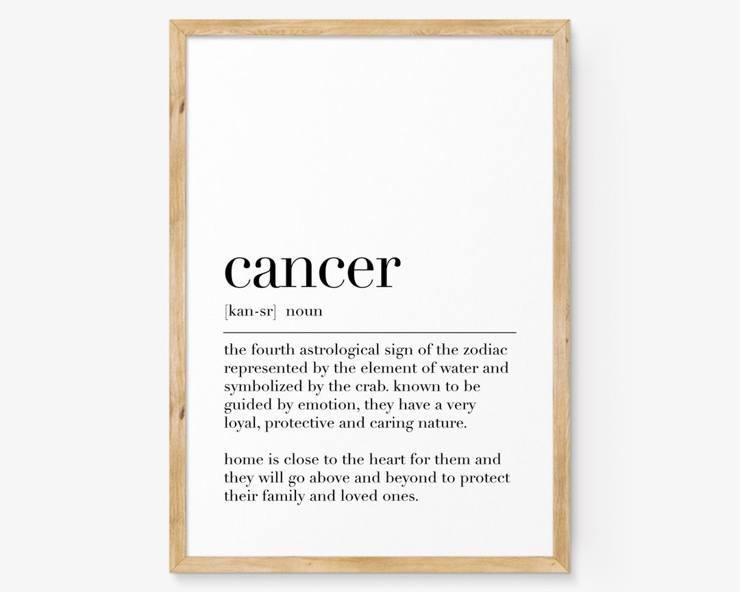 Cancer, Cancer Poster, Cancer Definition Print, Cancer Wall Decor, Gift ...