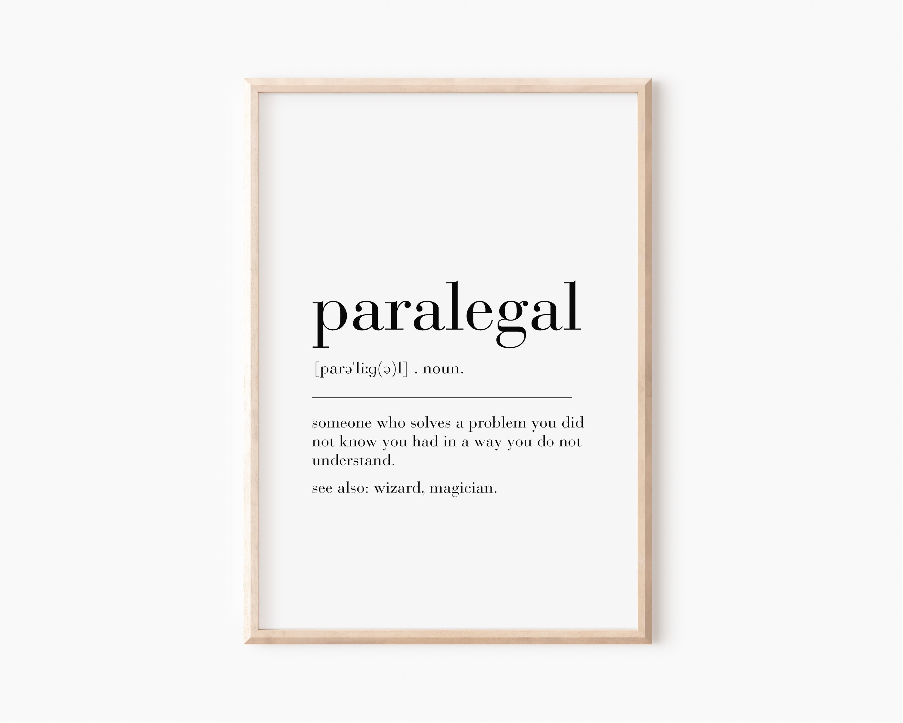 Paralegal Definition Print Lawyer Gift Law Office Decor - Etsy