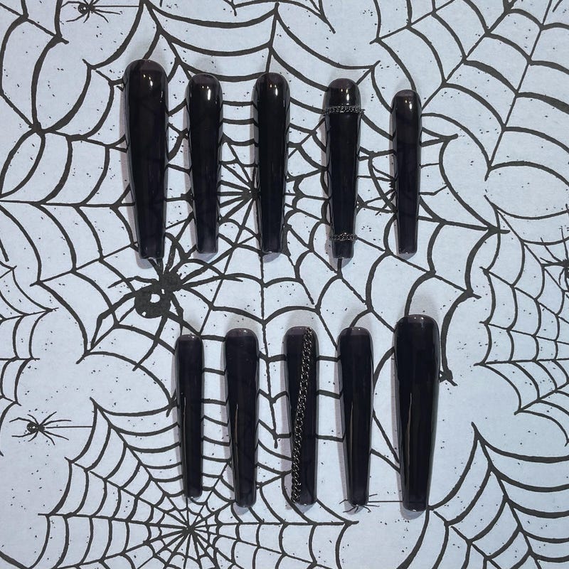 Fake Nails Goth Coffin - Etsy