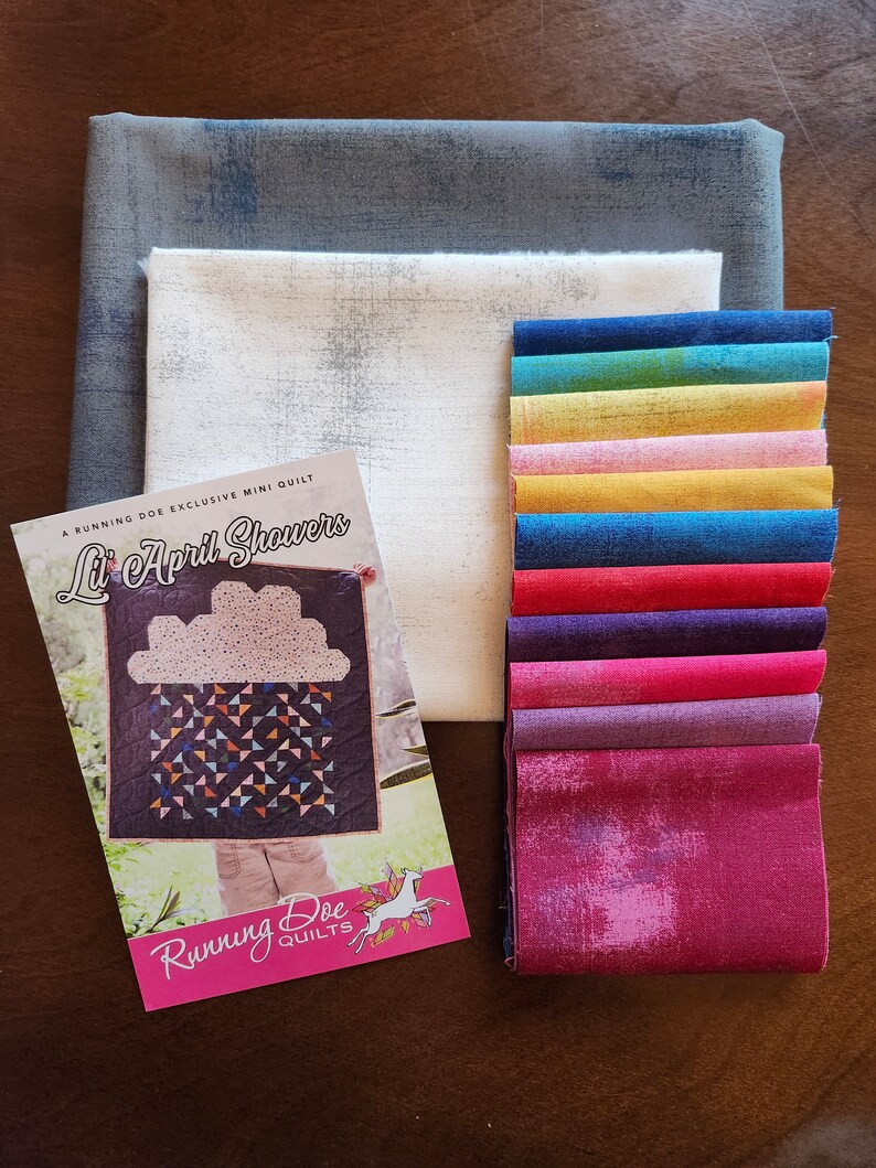 Lil' April Showers Mini Quilt Kit - Etsy