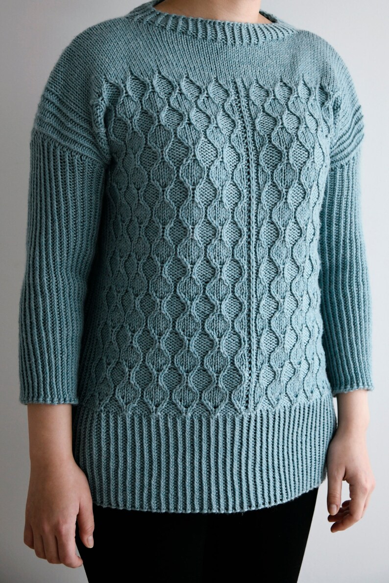 Simple Square Pullover Knitting Pattern Chart PDF - Etsy
