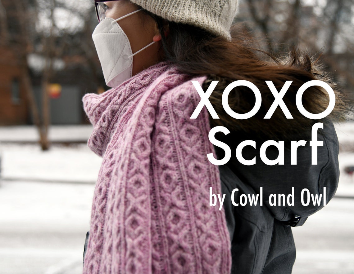 XOXO Scarf | Knitting Pattern | Chart | PDF Download - Etsy