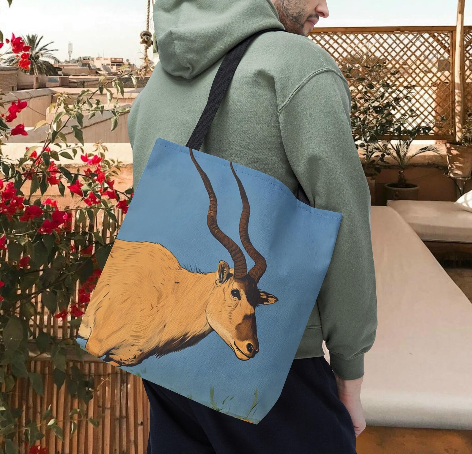 Addax Tote Bag - Animal Wildlife Series - TEA003 - Etsy