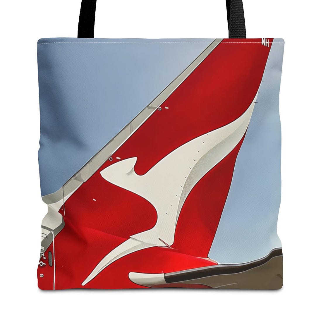 Qantas Tail Logo Tote Bag - Aviation World Traveler Series - QFA100 - Etsy