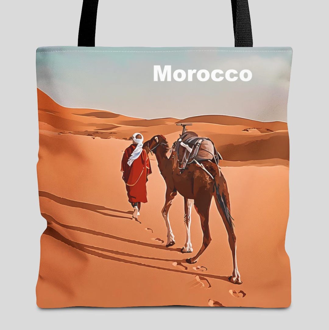 Morocco Tote Bag Sahara Desert - World Traveler Series City Skyline ...