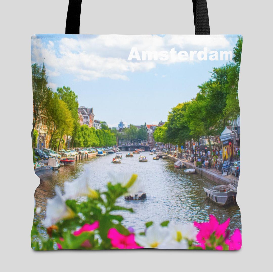 Amsterdam the Netherlands Tote Bag - World Traveler Series City Skyline ...