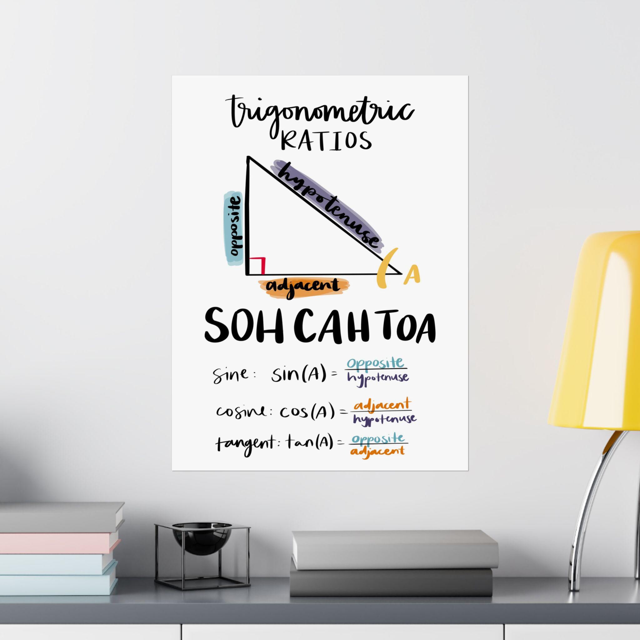 SOH CAH TOA Trig Poster - Etsy