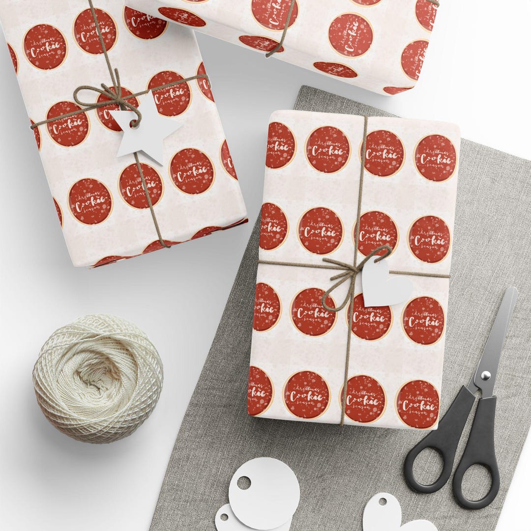 Christmas Cookie Wrapping Paper, Cookie Wrapping Paper, Christmas ...