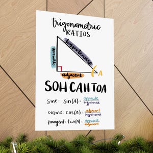 SOH CAH TOA Trig Poster - Etsy