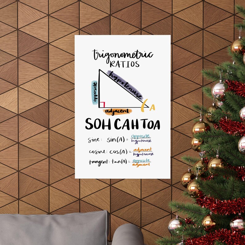 SOH CAH TOA Trig Poster - Etsy