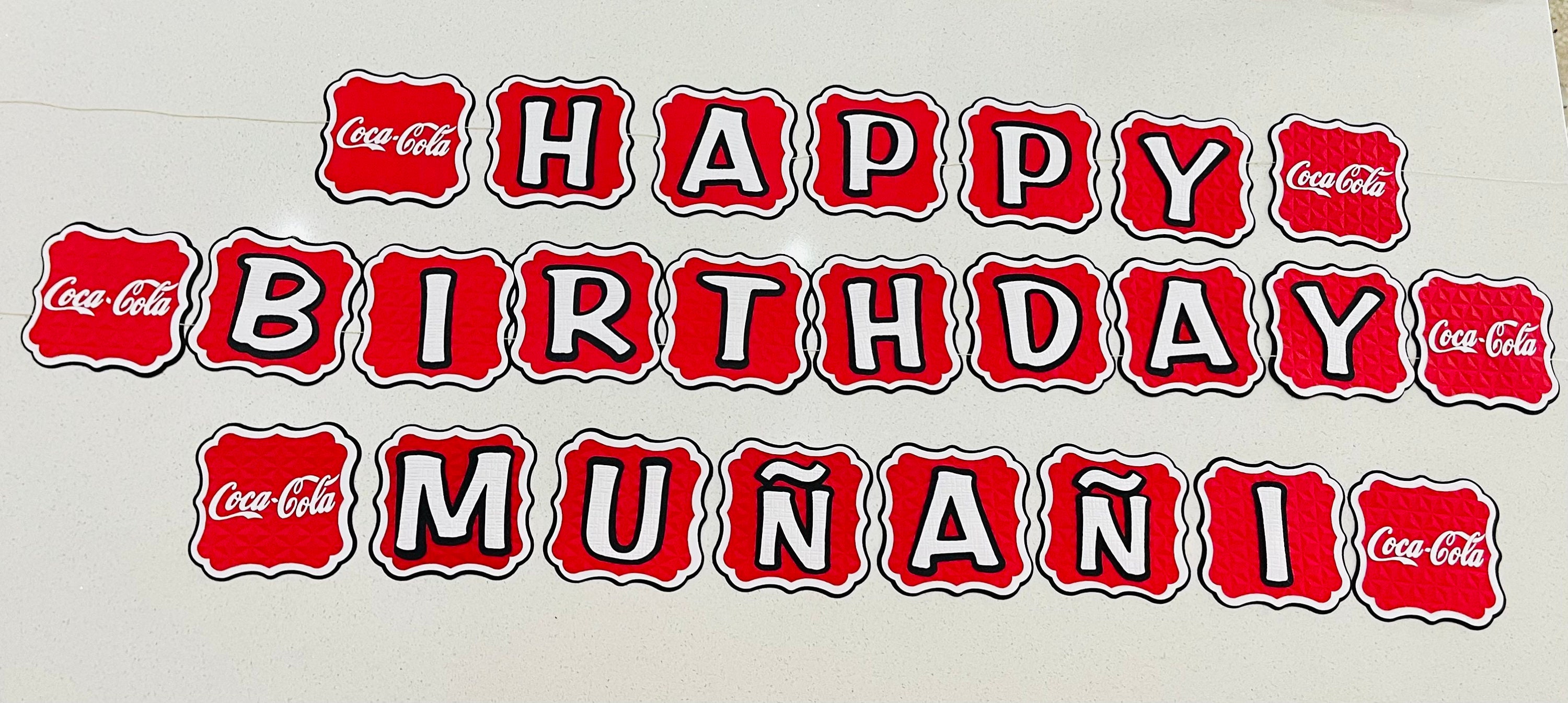 Banner of Coca-cola Theme / Party Decorations / - Etsy